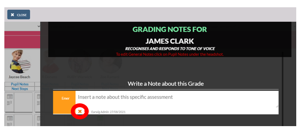 Removing an Assessment – Earwig Academic